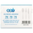 ed&i Disposable Plastic Cutlery Set 210 pcs White Includes 70 Forks ...