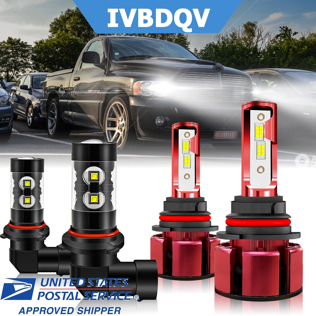 For Ford F150 1997 1998 1999 2000 2001 2002 2003 LED Headlight High/Low ...
