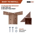Iron Forge Tools Deer Stand Brackets, 4x4 Inch Brown Powder Coated ...