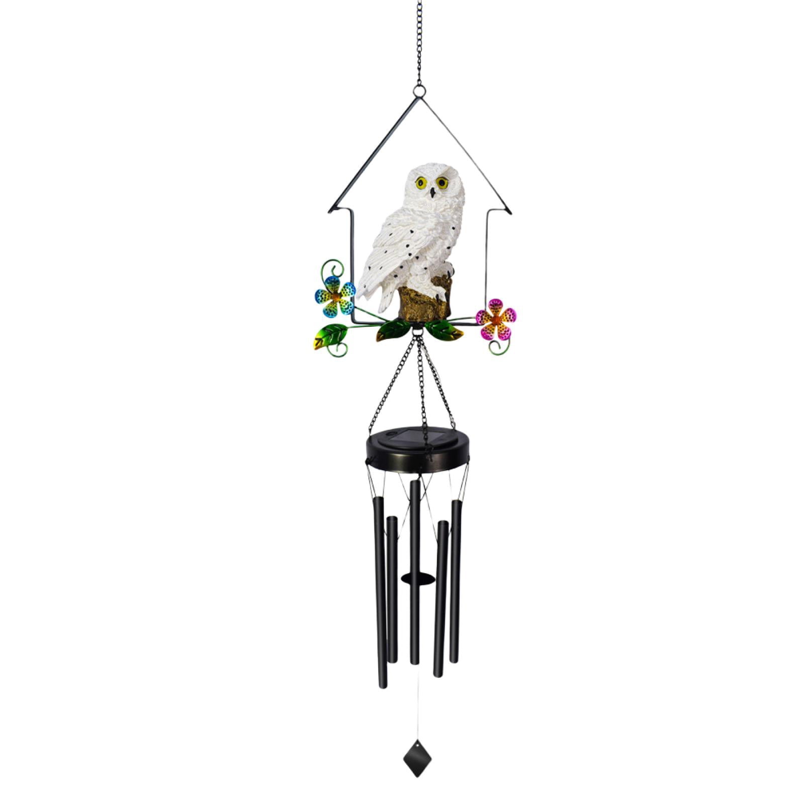 HYmarket Solar-powered Owl Wind Chime - Waterproof, No Wiring Required ...