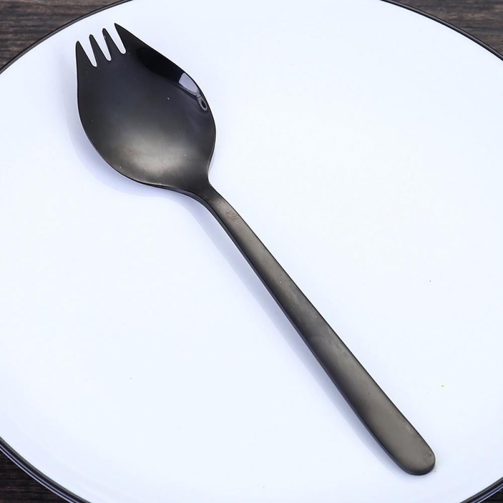 Western Food Dual Purpose Fork Spoon 304 Stainless Steel Noodle Salad ...