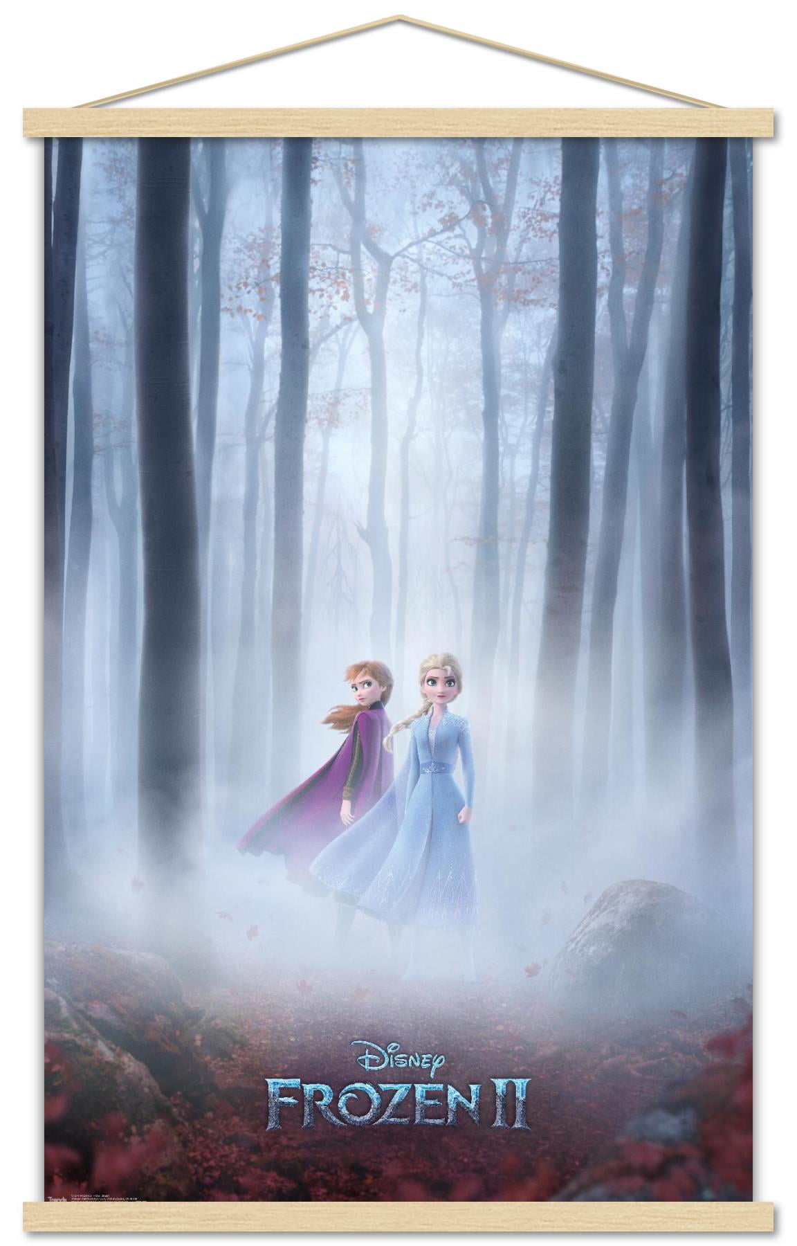 Disney Frozen 2 - One Sheet Wall Poster with Wooden Magnetic Frame, 22. ...
