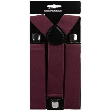 Dark Brown Mens Womens Adjustable Elastic Y Back Style Suspenders Party ...