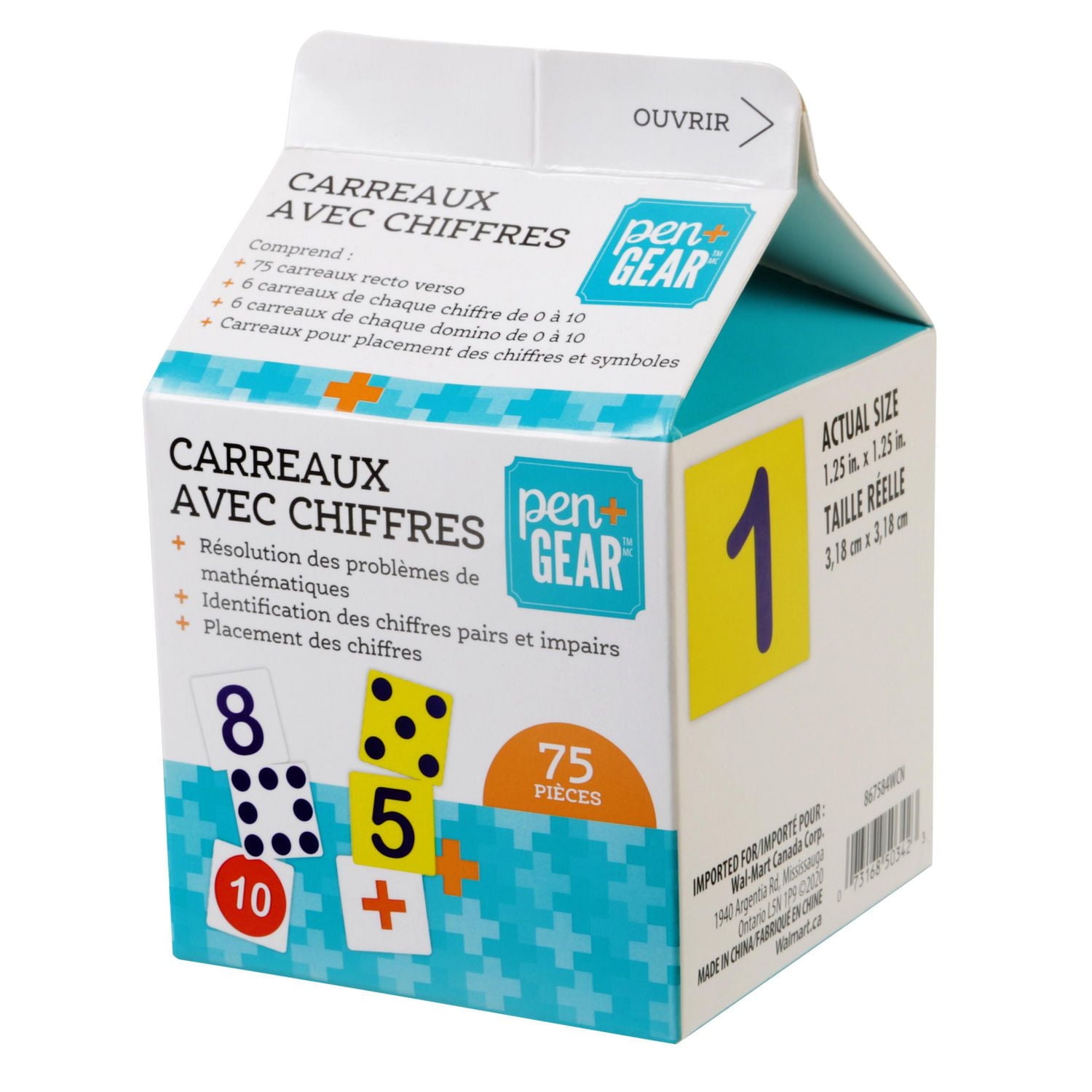 Pen + Gear 75CT Number Learning Tiles, Pen + Gear Number Tiles - Walmart.ca