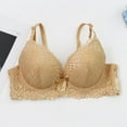 AHTJRT Women's Lace Push Up Bra 2 Cups Underwire Supportive Scalloped ...