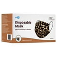 Disposable Face Masks 3-Ply Individually Wrapped , 50ct - Leopard ...