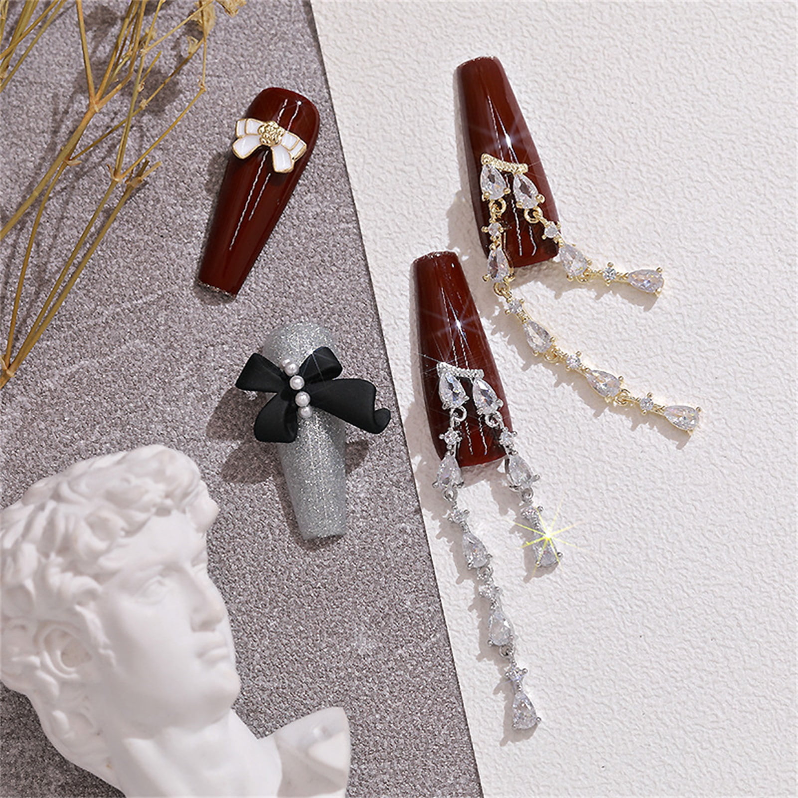 dianhelloya Nail Ornament Eye-catching Corrosion Resistant Zircon ...