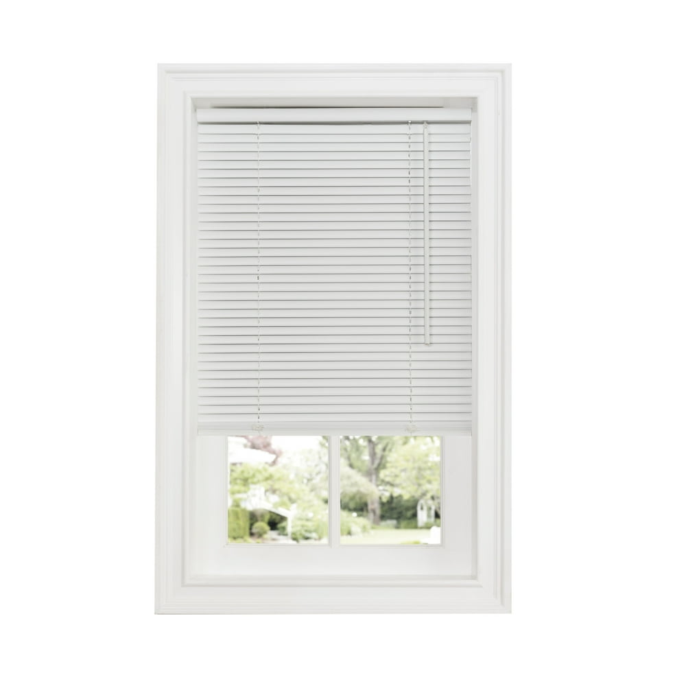 Midnight Cordless 1" Room Darkening Mini Blind 23x64 White - Walmart ...