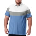 BRANROY Men's Big and Tall Polo - Plaid Pattern UPF 50+ Mens Polo ...