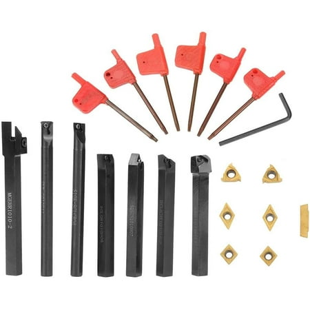 Turning Tool Set Lathe Turning Tool bits 10mm Mini Shank Lathe Boring Bar Turning Tool Holder ...