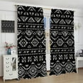 Aztec Blackout Curtains Rustic Western Ethnic Boho Abstract Geometric ...