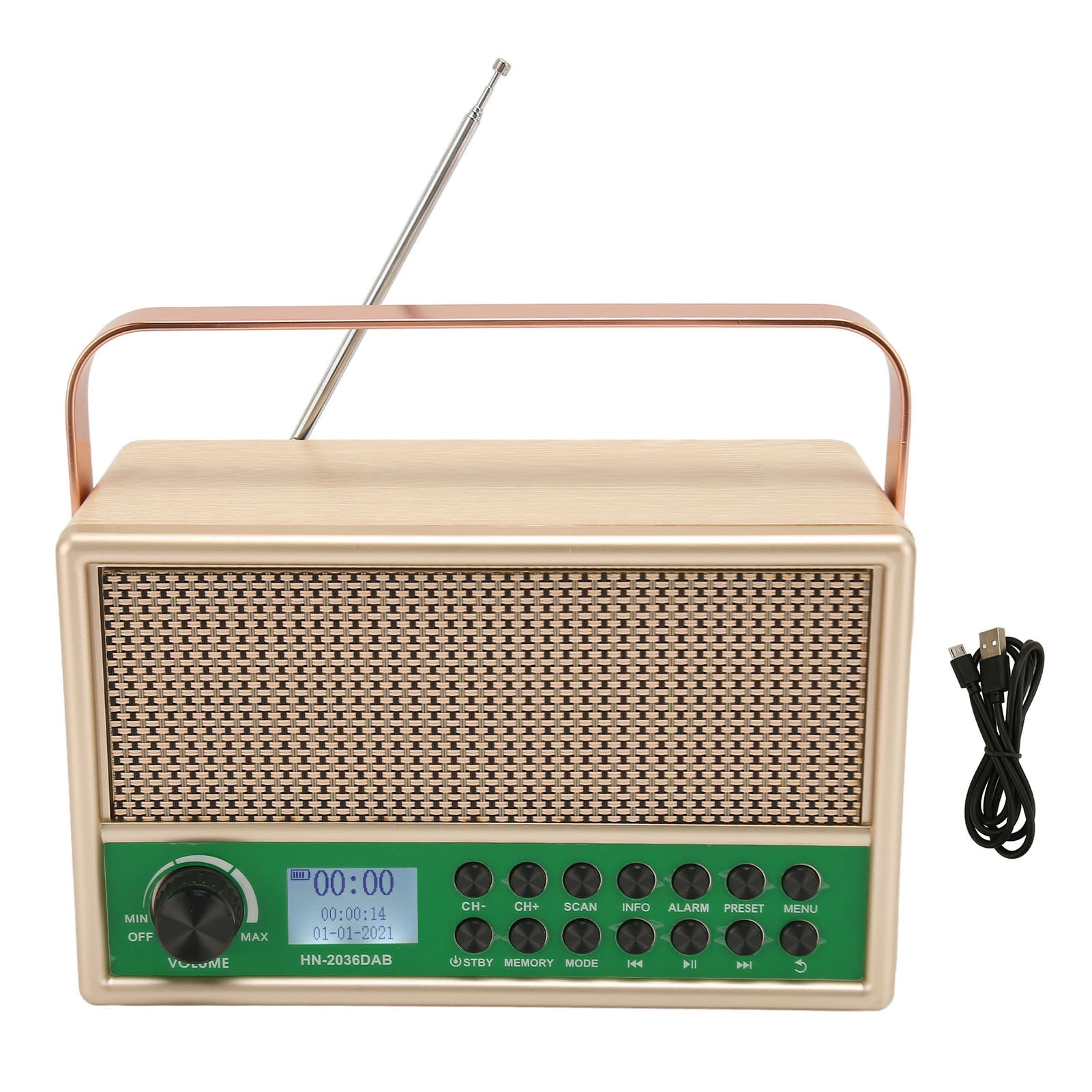 Radio Bluetooth de madera Radio de onda corta DAB y FM Radio portátil ...