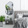 FRMALL 20"x36" Irregular Wall Mirror Black Mirror Cloud Shaped ...