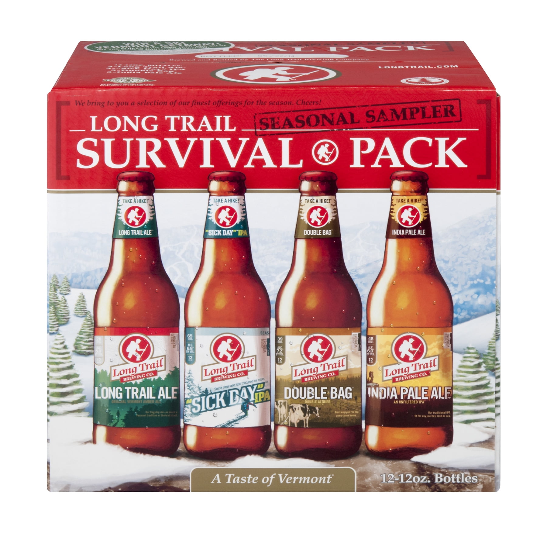 Long Trail Survival Variety Pack Beer, 12 Pack, 12 fl oz Bottles ...