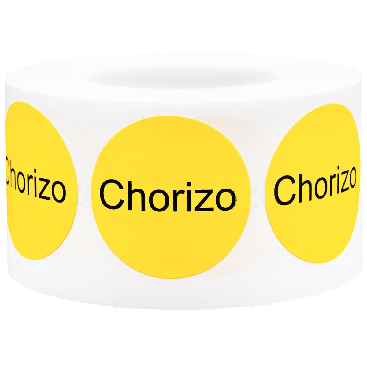 Yellow with Black Chorizo Circle Dot Adhesive Stickers, 1 Inch Round ...