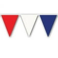 Beistle 17" x 120' Patriotic Outdoor Pennant Banner; Red/White/Blue ...