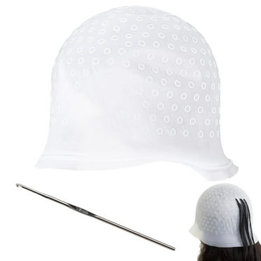 Professional Silicone Hair Dye Hat, Silicone Highlight Cap Reusable ...