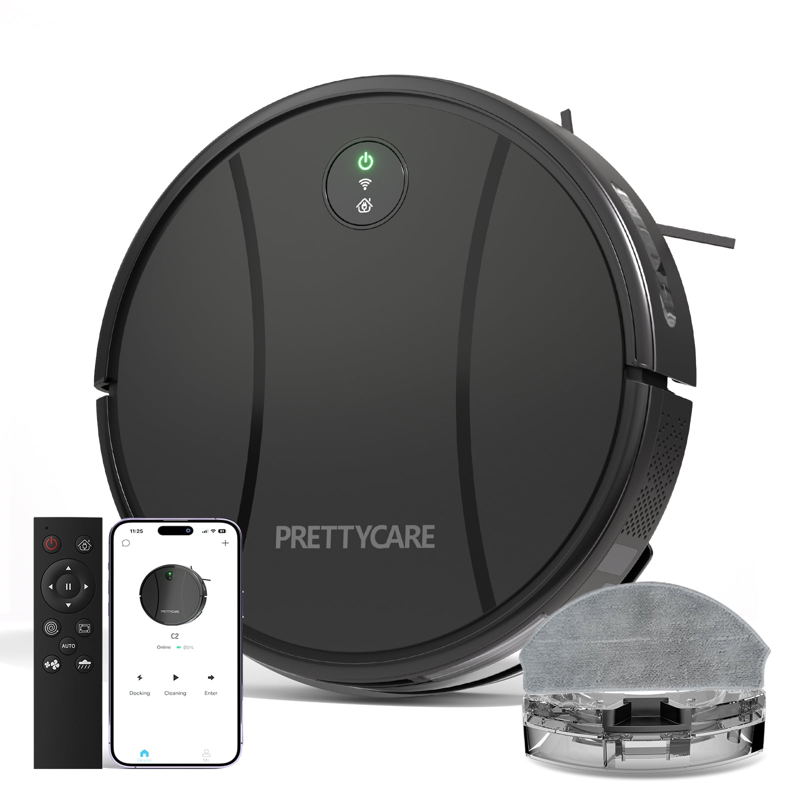 PrettyCare Robot Aspiradora y Fregona Combo,2 en 1 Fregona Robot ...