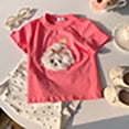 BOOMNY Toddler Girls Short Sleeve T Shirts Cartoon Dog Embroidery T ...