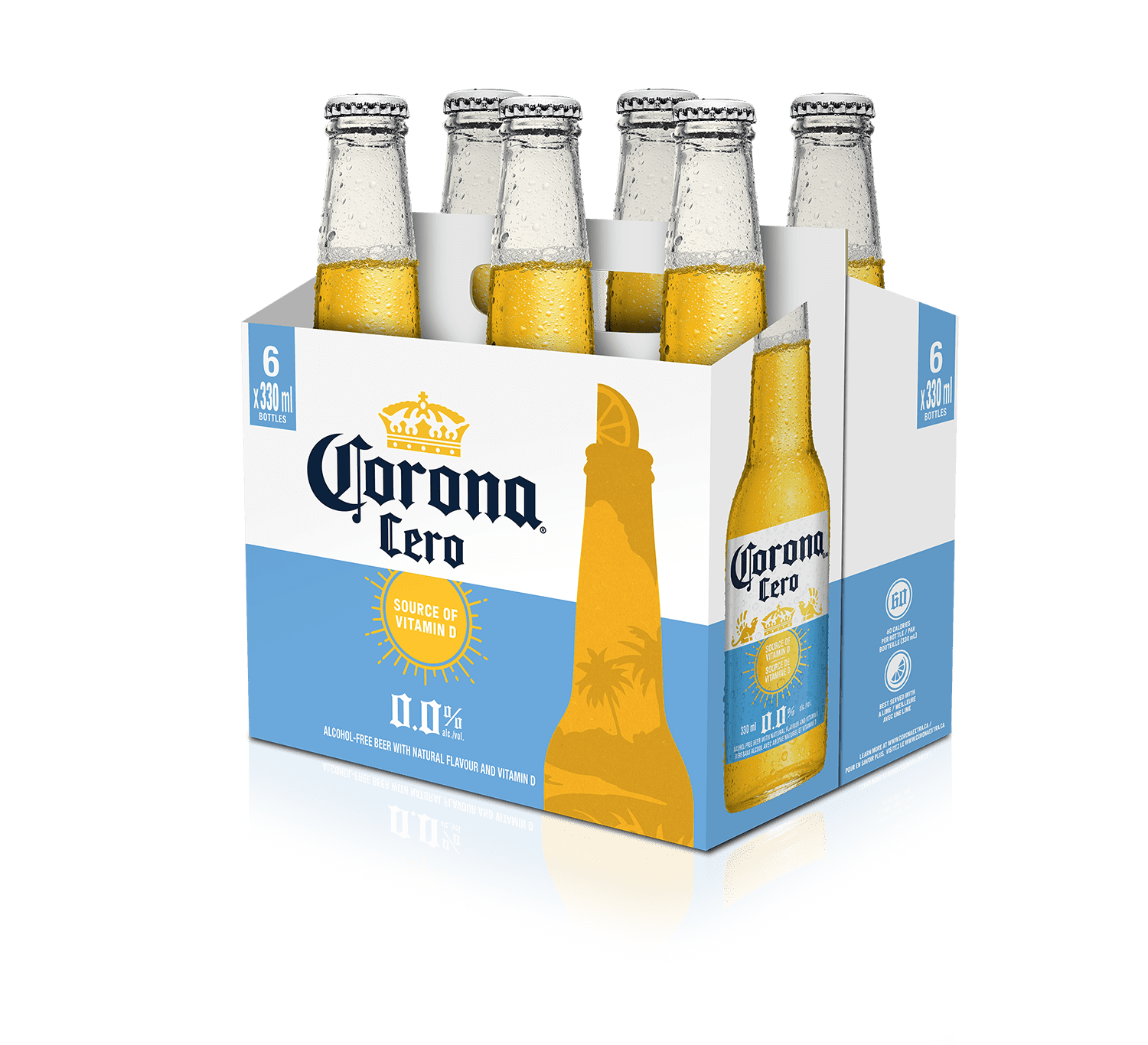 Corona Cero Non-alcoholic Beer Source of Vitamin D, 330 mL bottles, 6 ...