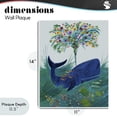 Stupell Industries A Flowery Whale Wall Plaque Art, design by Kay ...