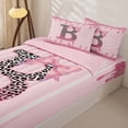 jejeloiu Glitter Leopard Monogram B Zipper Twin Comforter Sets with ...