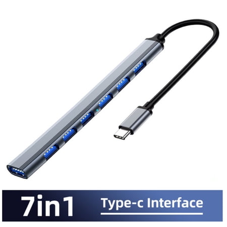 Leadingstar 7-in-1 Usb C Hub 3.0 Type C 7-port Multi Splitter Otg Usb ...