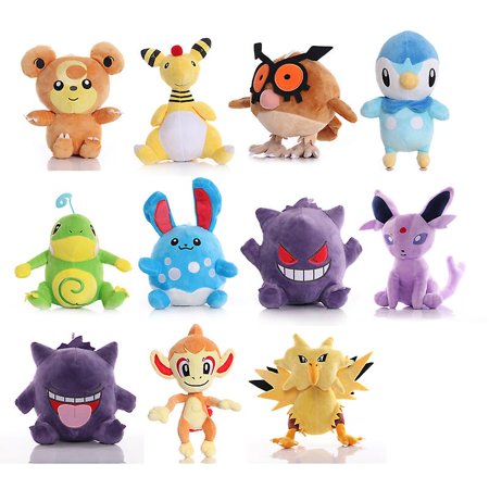 Tomy Pokemon Teddiursa Ampharos Hoothoot Piplup Politoed Azumarill ...