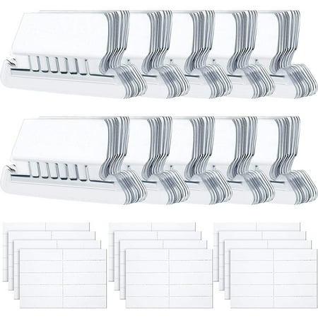 120 Sets Hanging Folder Tabs and Inserts Clear Plastic for Quick ...