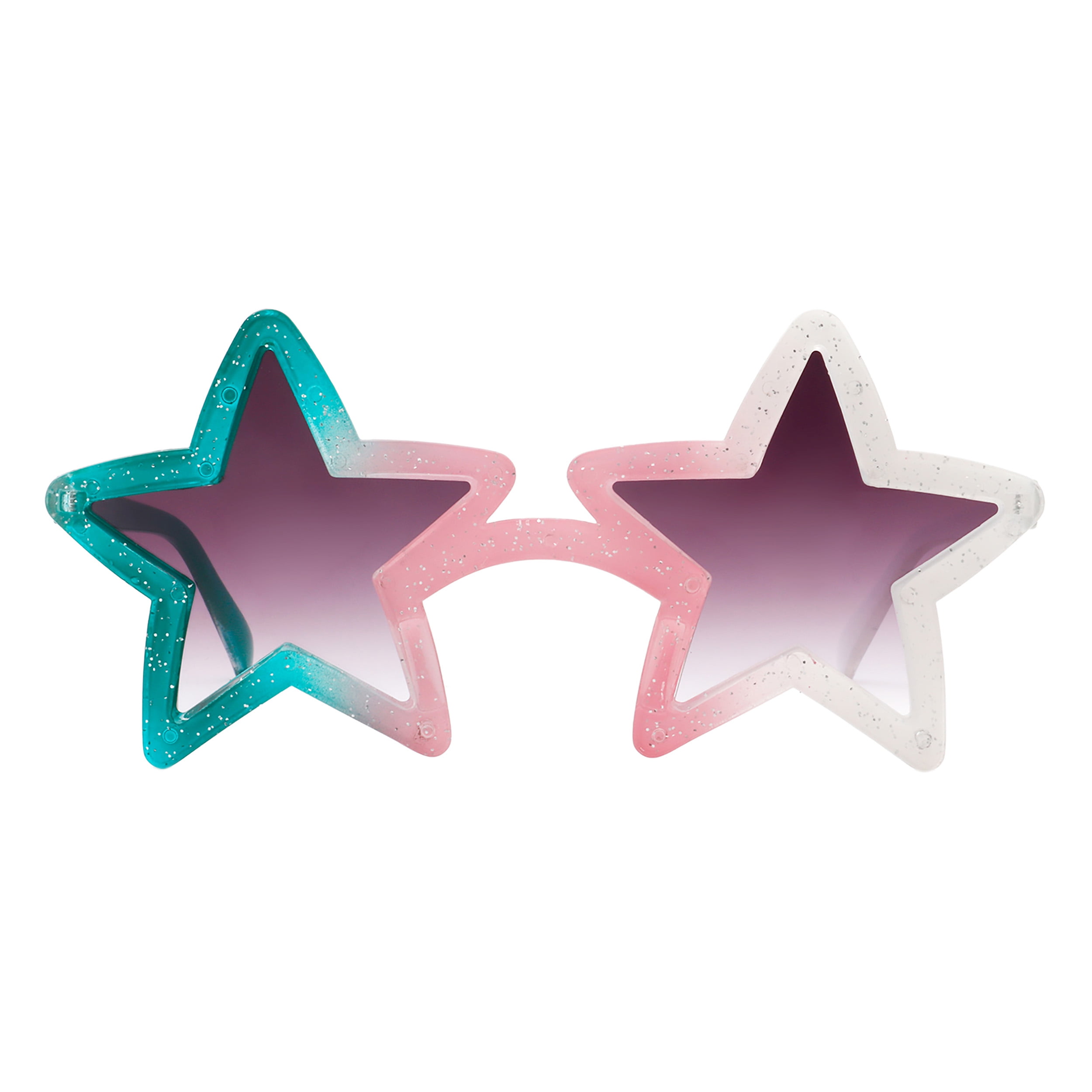 Star Shape Sunglasses Glittery Fun Festive Party Shades UV400 Green ...
