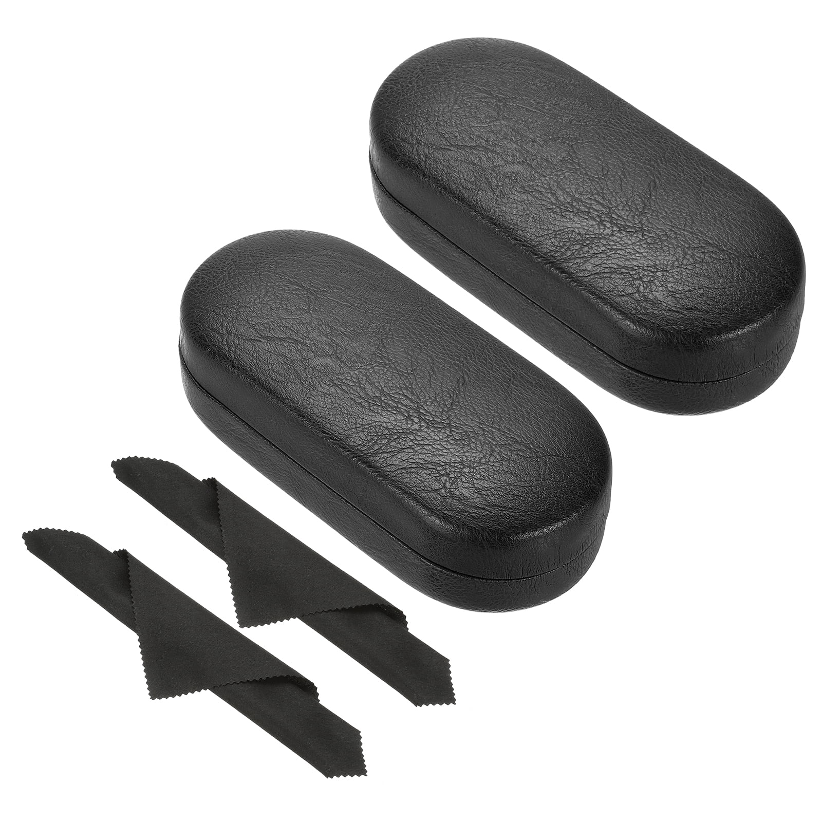Uxcell Hard Shell Eyeglasses Case, 2 Pack PU Leather Large Glasses Case ...