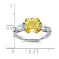 14k Solid Gold Two-tone Lab Grown Diamond Cushion VS+ Cert. Vivid ...