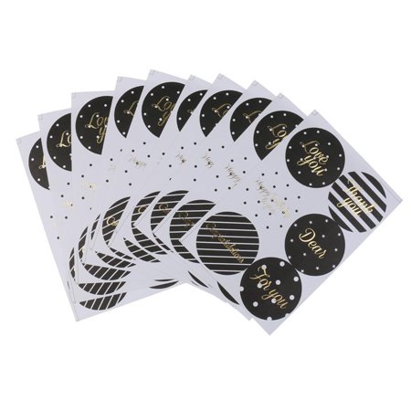 Pieces of 60/10 Sheet Seal Sticker Gift Labels Thank You/Love You ...
