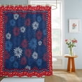 Bathroom Shower Curtain Independence Day Fireworks Waterproof Shower ...