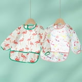 HaimoBurg Waterproof Long Sleeve Baby Bibs for 6-30 Months with Catch ...