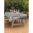 60x84 Inch Outdoor Tablecloth with Umbrella Hole Zipper Rectangle Gray ...