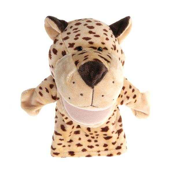 Adorable Plush Hand Puppet Leopard Zoo Friends Animals Educational ...