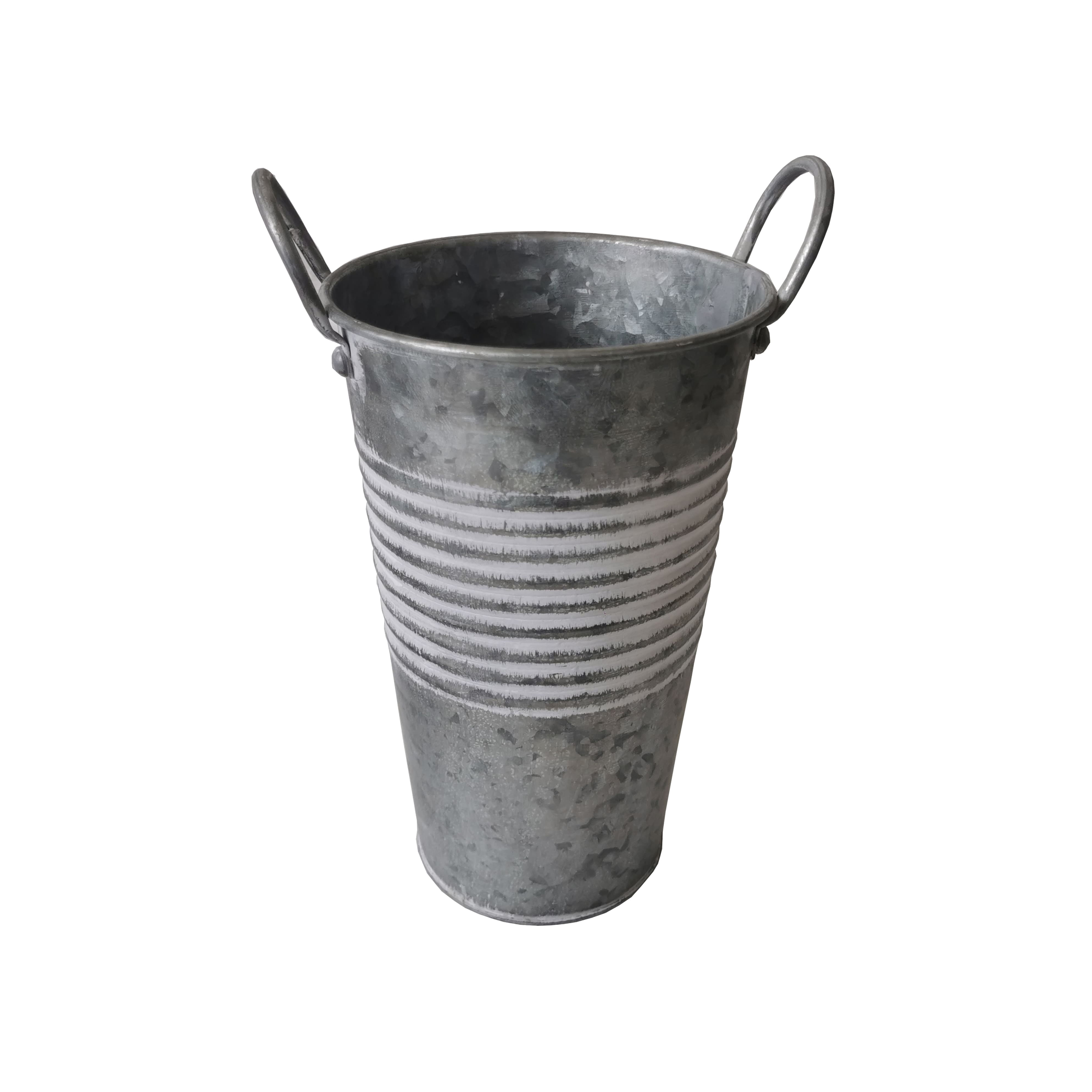 12 Pack: 10" Whitewashed Galvanized French Bucket by Ashland® - Walmart.com