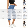AHTJRT High Waist Denim Capri Pants for Women Stretchy Butt Lift Wide ...