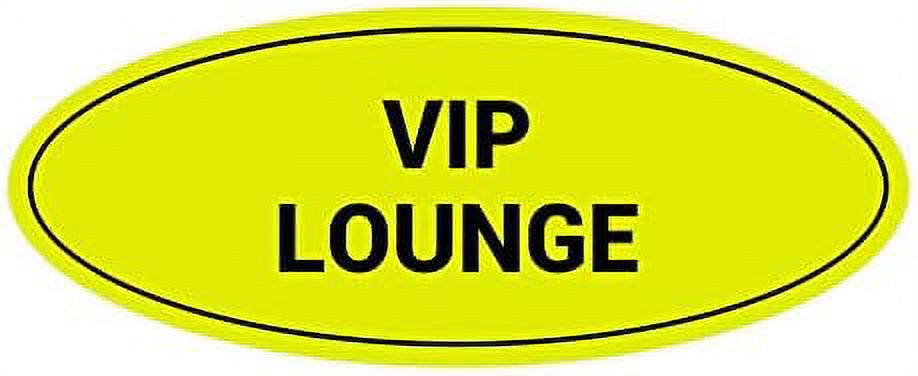 oval vip lounge sign (yellow/black) - medium - Walmart.com