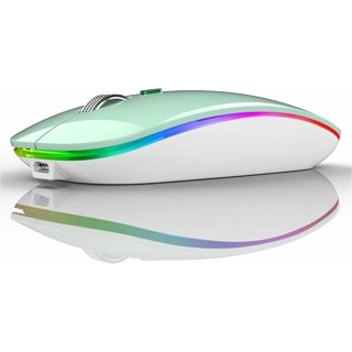 Uiosmuph Wireless Rechargeable Mouse Silent LED Computer Mouse with USB ...