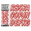 STIFFIE Whipline Solid White/Red 3" Alpha-Numeric Registration ...