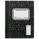 Top Flight Sewn Composition Book Black and White Marble Wide Rule 100 ...