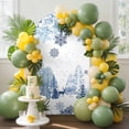 Blue Christmas Arch Backdrop Cover 6.6x3.3 Ft, Spandex Wedding Arch ...