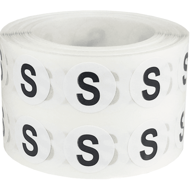 Letter S Inventory Labels .5 Inch Round Circle Dots 1,000 Adhesive ...