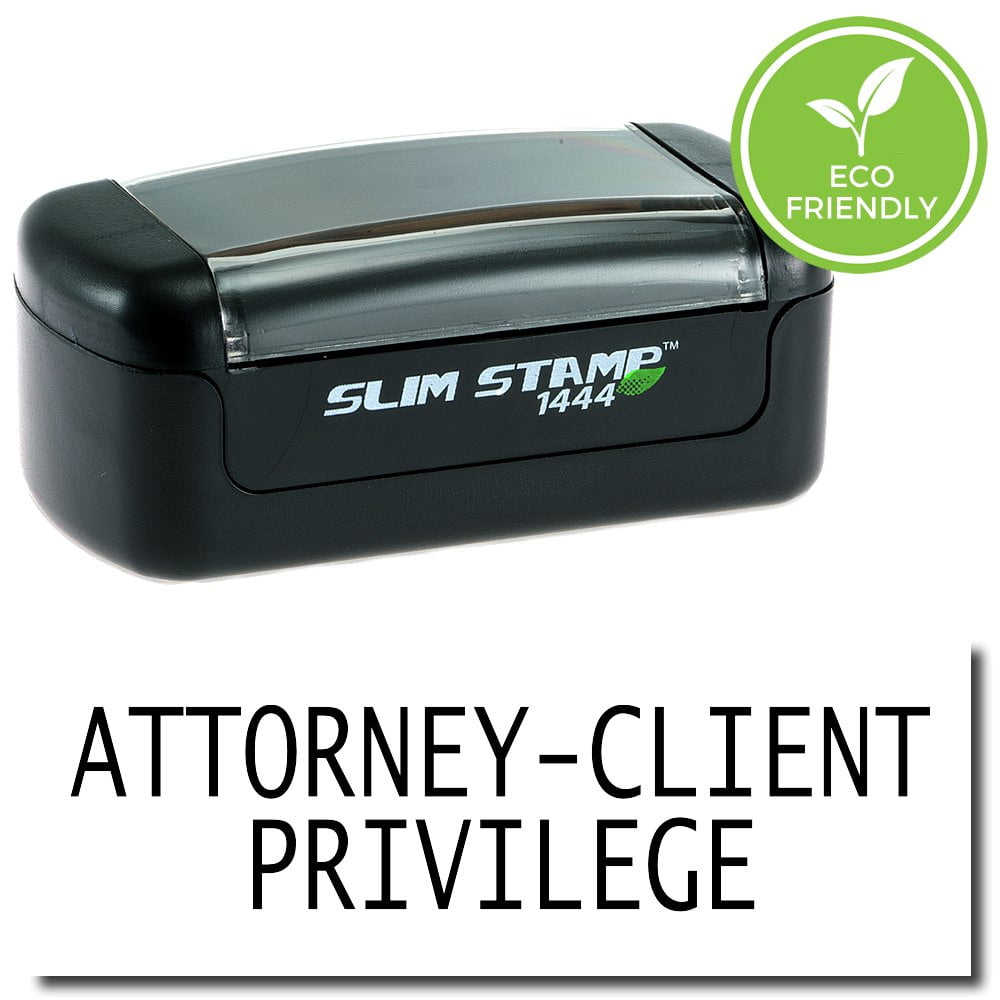 Slim Pre-Inked Attorney-Client Privilege Stamp with Red Ink - Walmart.com