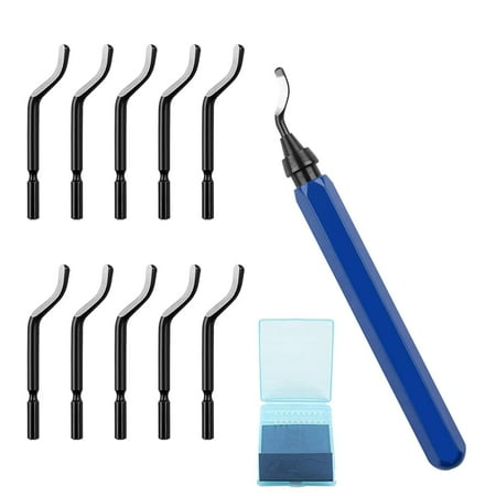 Deburring Tool Kit with 10 Extra High-Speed Blades, Hand Deburring Tool ...