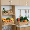 Rattan Storage Baskets, Handwoven Wicker Storage Bins with Built-in ...