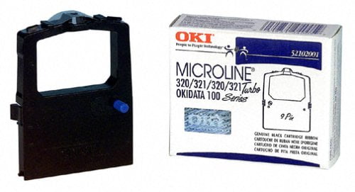 Okidata Black Nylon Ribbon for Microline 320/321 Printers -5/6-Inch x 2 ...