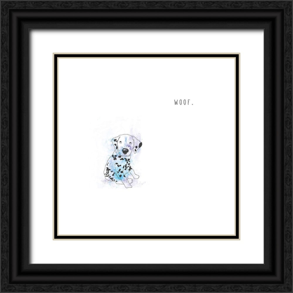 JMB Designs 26x26 Black Ornate Wood Framed with Double Matting Museum ...